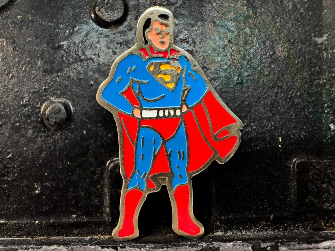 Vintage Superman Enamel Pin – Classic Comic Book Hero Collectible - Etsy