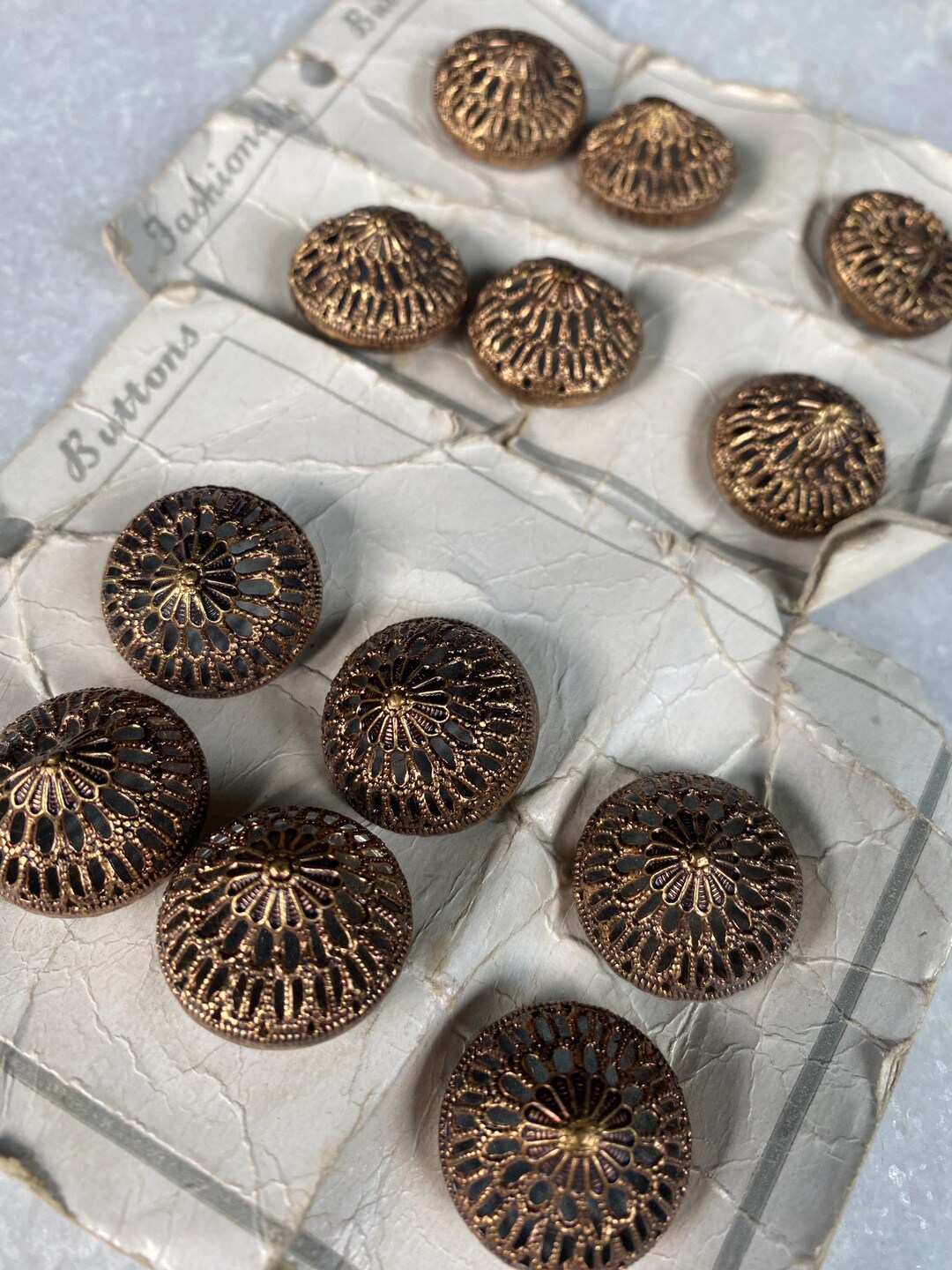 Antique Metal Twinkle Button - Etsy