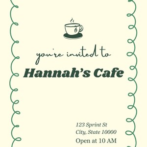 Matcha Cafe Template Pack, Editable Menu, Order Form & Invitation ...