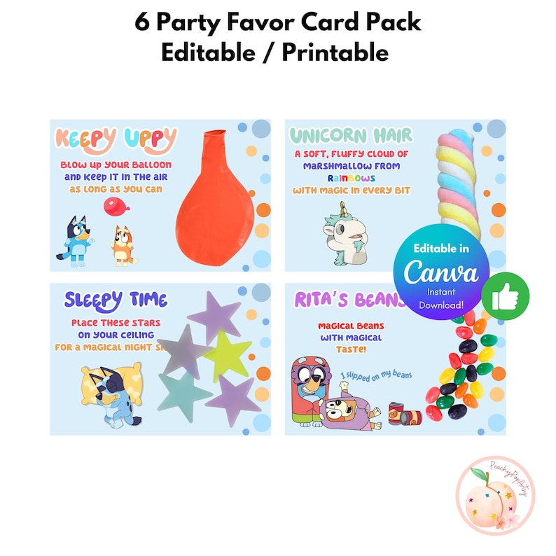 Playful Party Decor Bundle | Editable Welcome Poster, Chip Bag ...