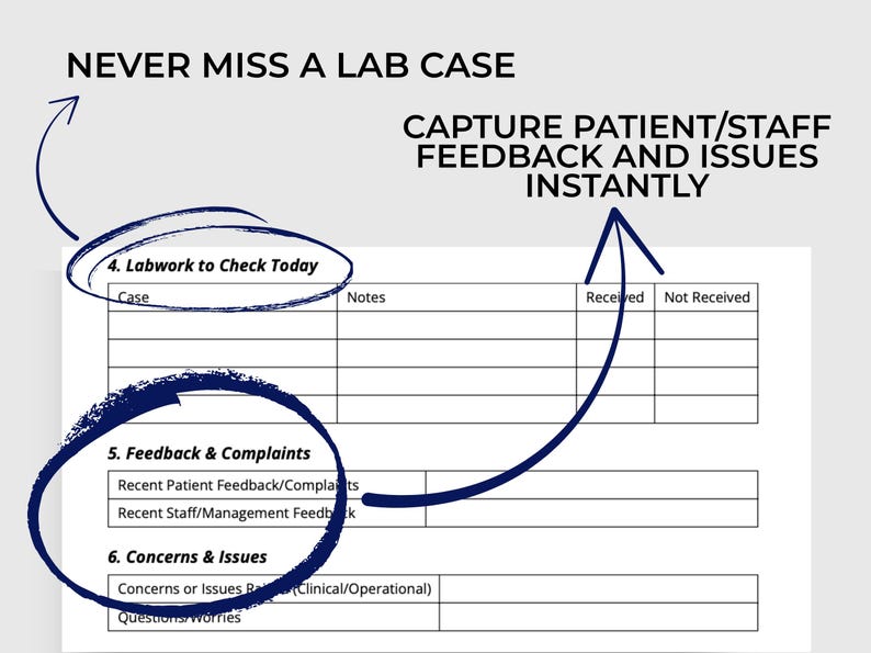 Daily Dental Morning Huddle Checklist – Printable + Digital PDF for ...