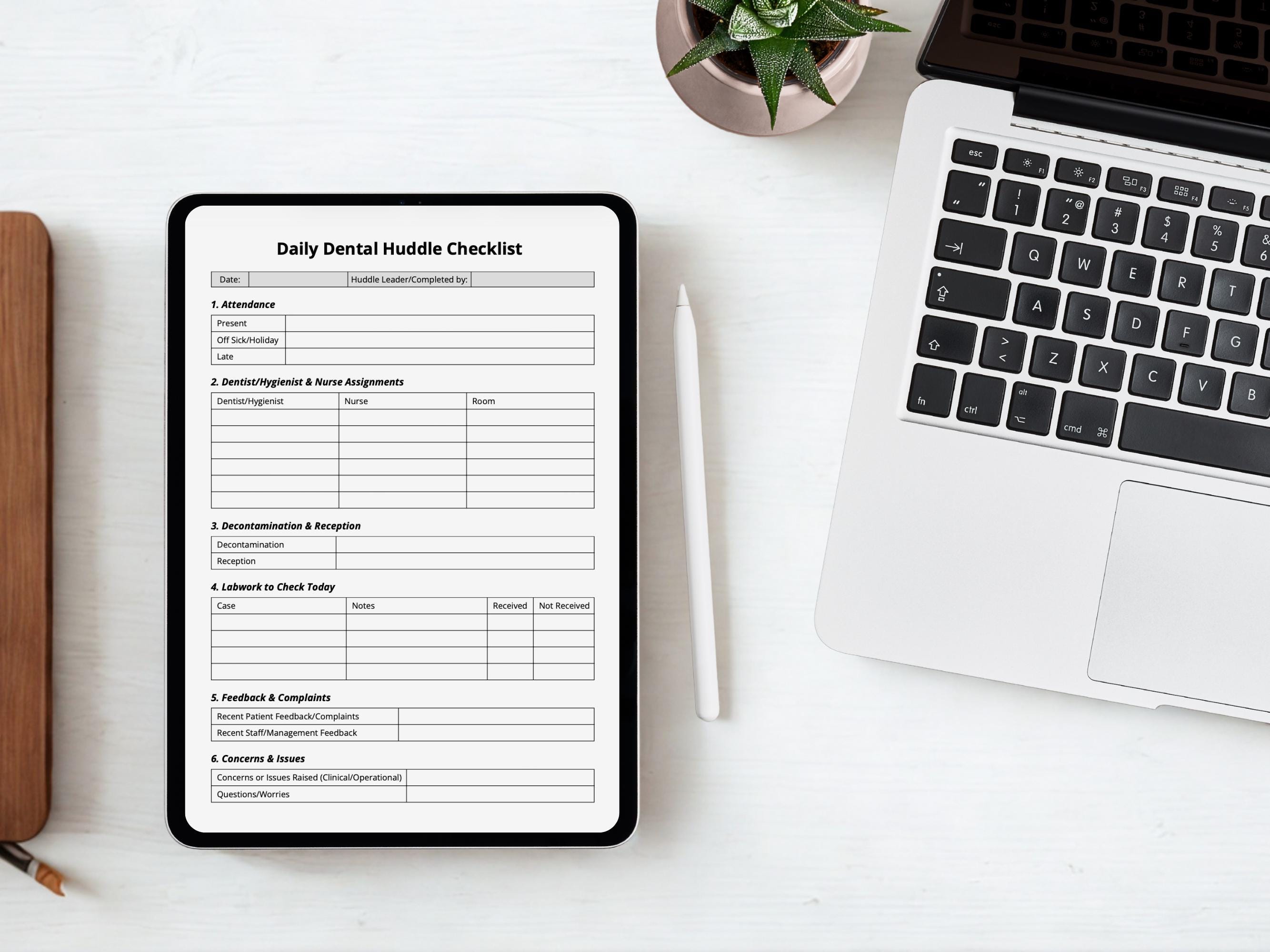 Daily Dental Morning Huddle Checklist – Printable + Digital PDF for ...