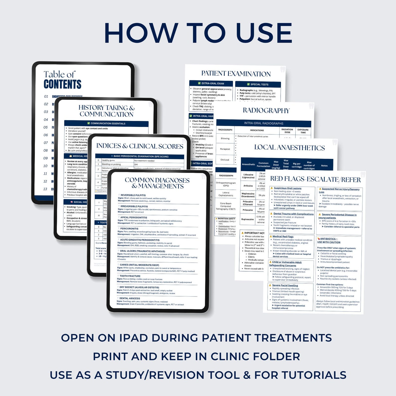 Dental Student Clinical Cheat Sheet: Dentist Notes and Reference Guide ...