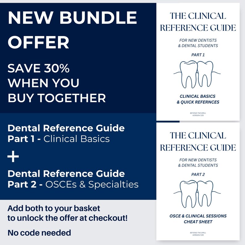 Dental Reference Guide + Clinic Cheat Sheet | Part 1 | Local ...