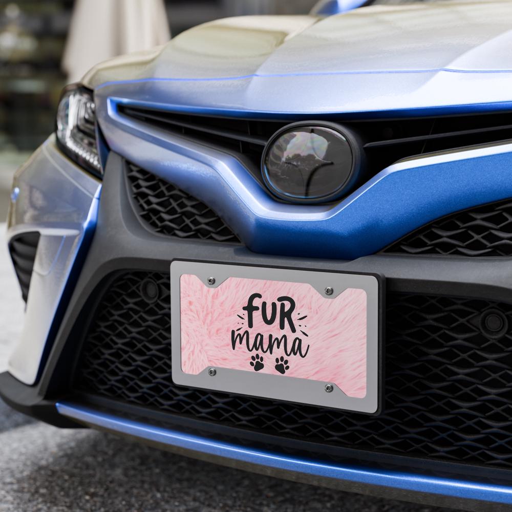 Funny 'fur Mama' Cat/dog License Plate: Pink Pet Lover Car Decor - Etsy