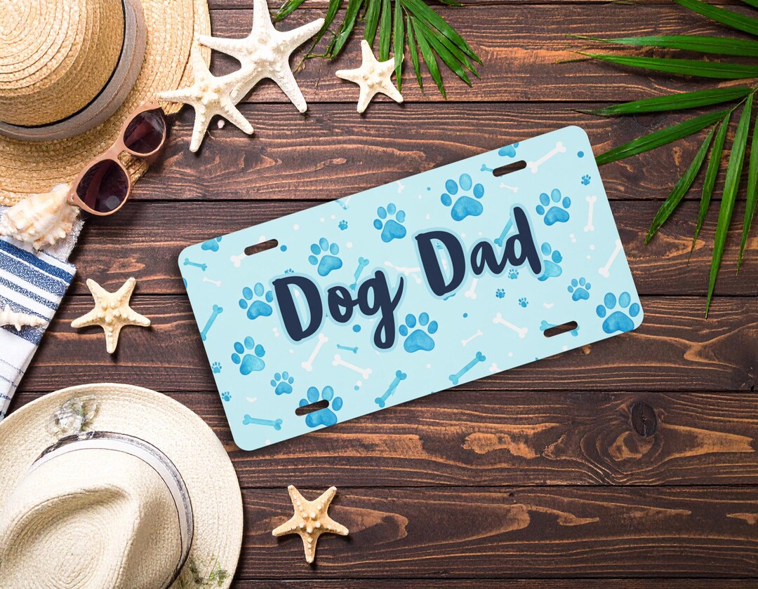 Stylish Dog License Plate Dog Themed Premium Blue Quality Gloss Vanity ...