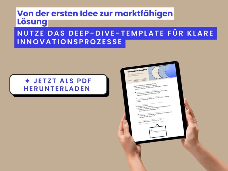 Innovation Deep Dive Template – Printable Idea Development Worksheet ...