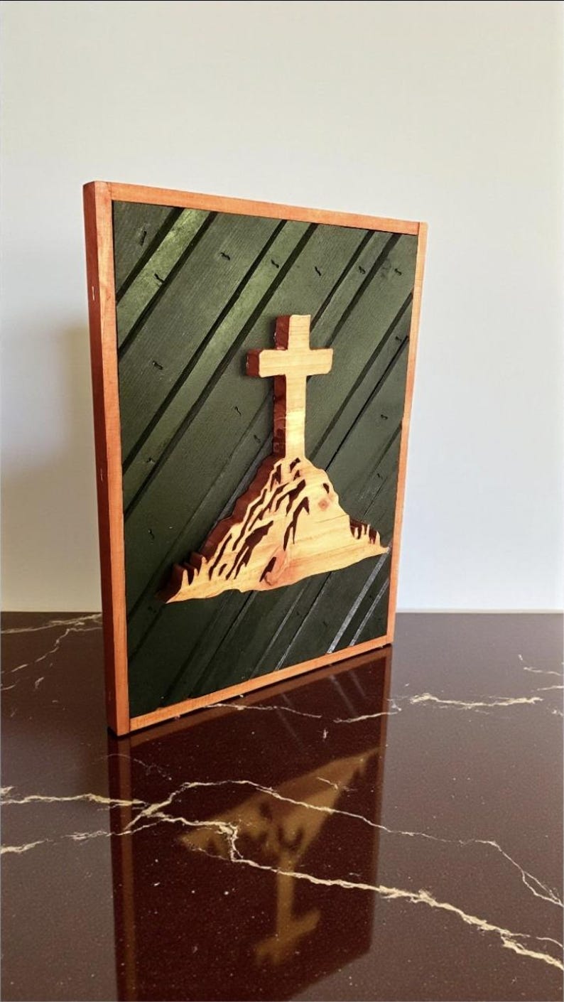 Faith on the Hill: Rustic Wood Cross Art - Etsy
