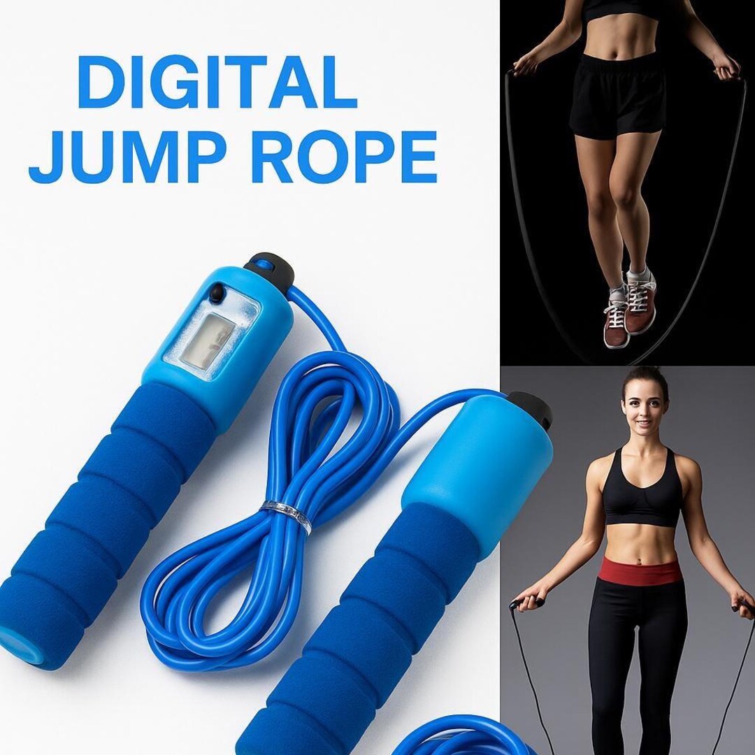 Digital Counting Jump Rope – Adjustable Speed Skipping Rope With LCD ...