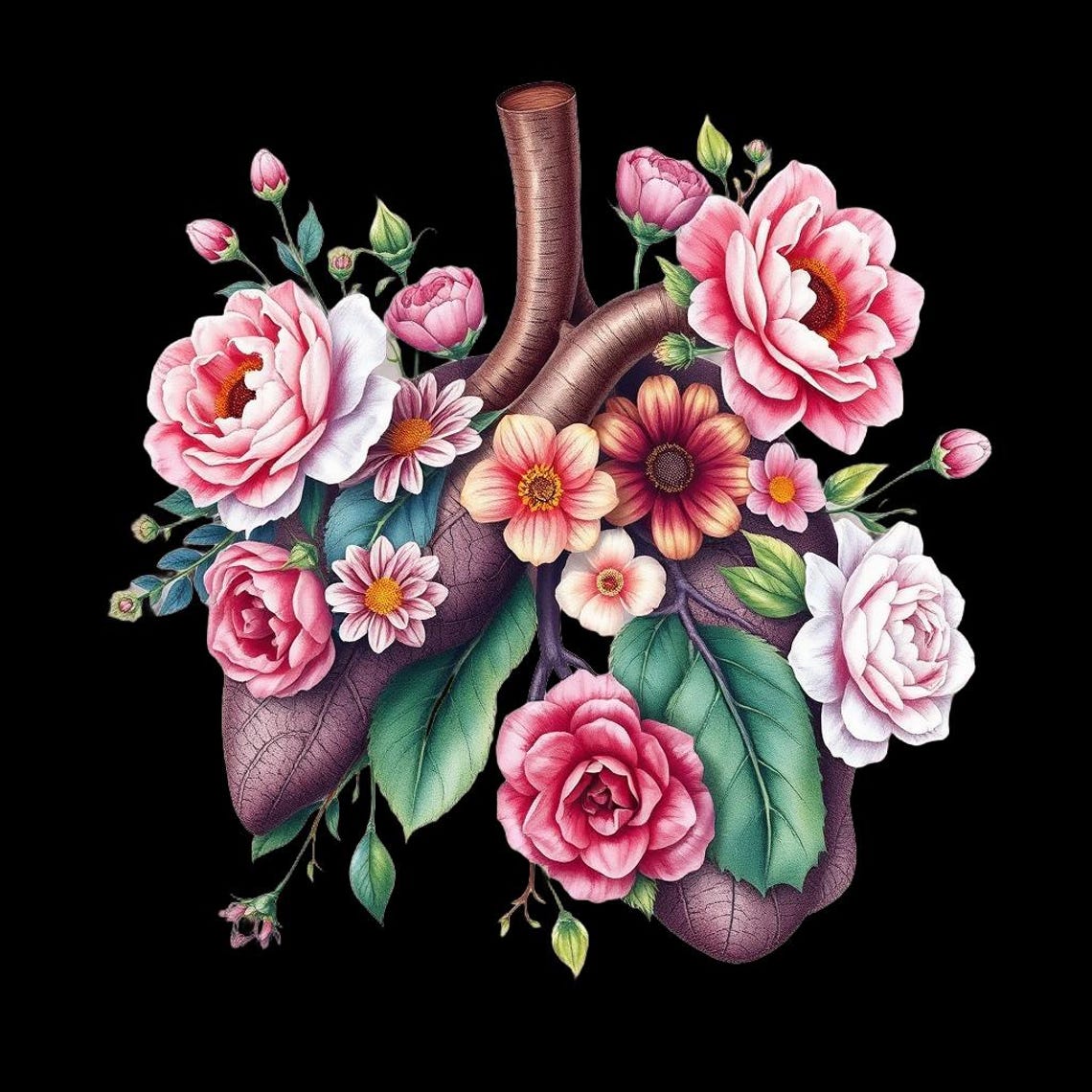 Floral Liver Clipart PNG SVG | 21 Transparent Images | Botanical Organ ...