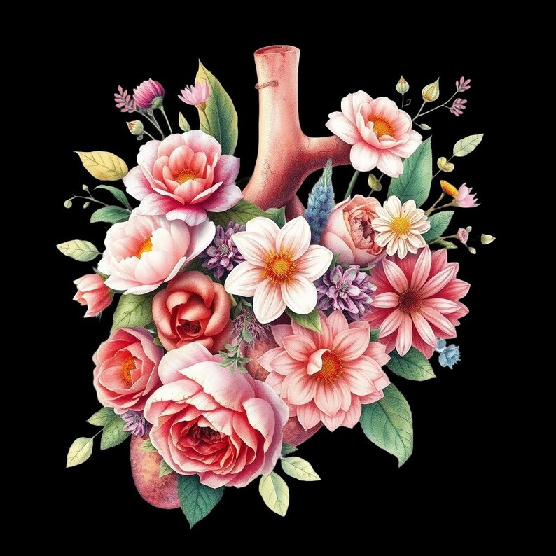 Floral Liver Clipart PNG SVG | 21 Transparent Images | Botanical Organ ...