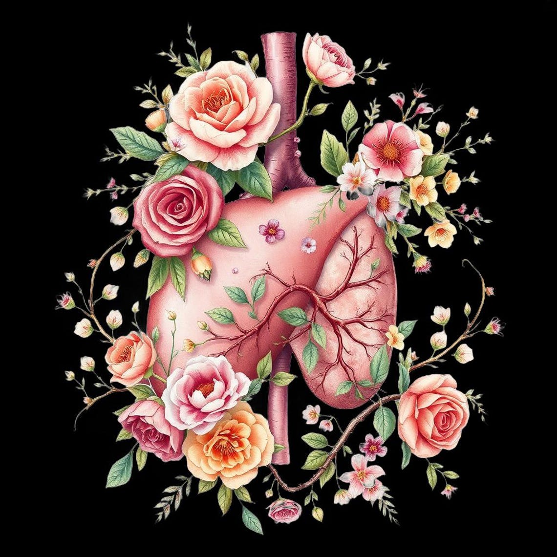 Floral Liver Clipart PNG SVG | 21 Transparent Images | Botanical Organ ...