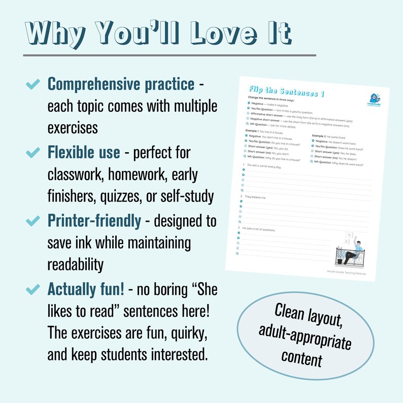 Present Simple ESL Worksheets PDF | 45 Pages, 25 Worksheets, 30 ...