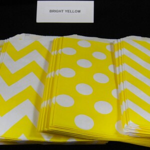 Yellow Favor Bags, Candy Buffet Bags, Candy Bags, Bakery Bags, Paper ...