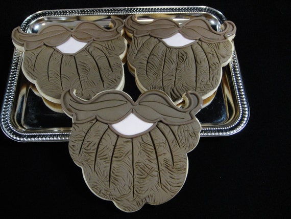 One Dozen Really Large Mustache and Beard Cookies | Etsy