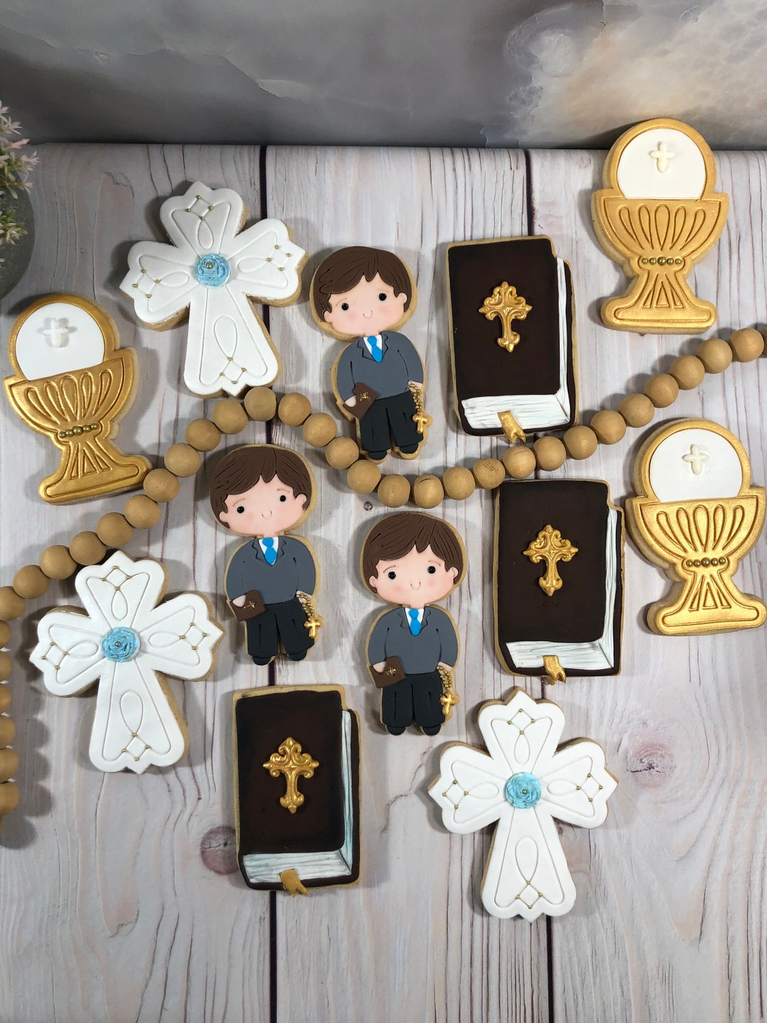 Boy First Communion Cookies, Confirmation Cookies, Baptism Cookies ...