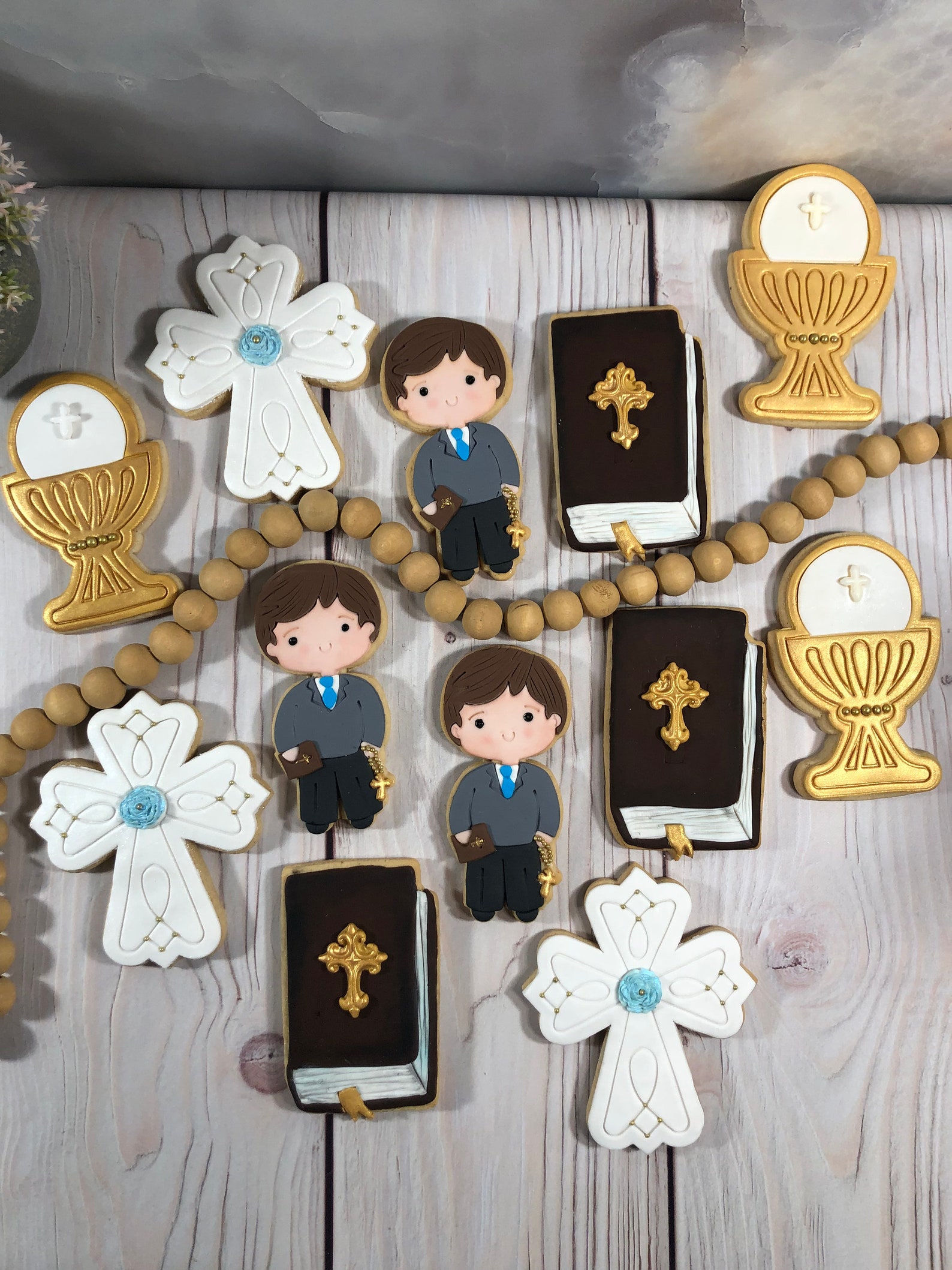 Boy First Communion Cookies Confirmation Cookies Baptism - Etsy