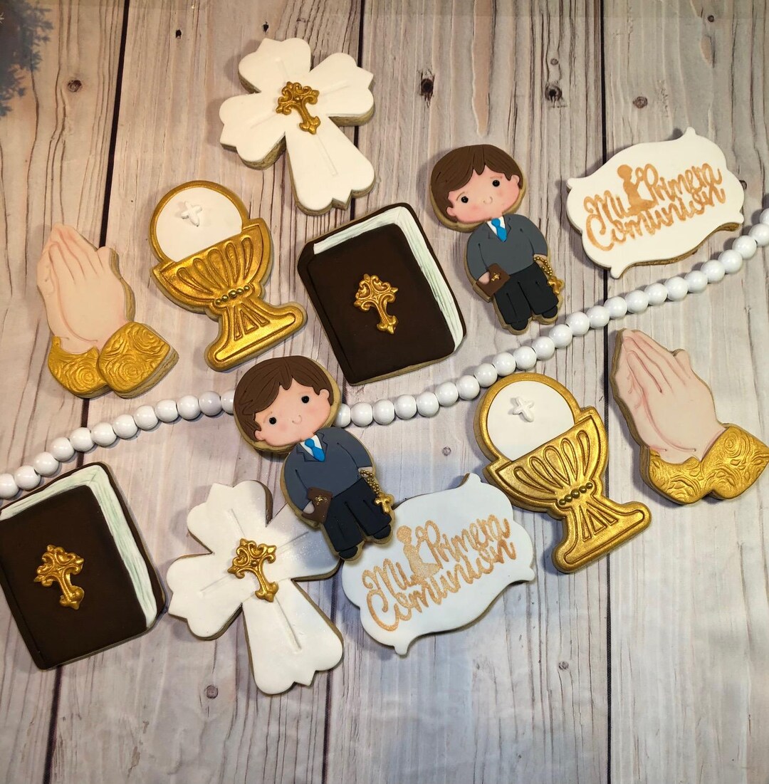 Spanish Boy First Communion Cookies, Mi Primera Comunion, Confirmation ...
