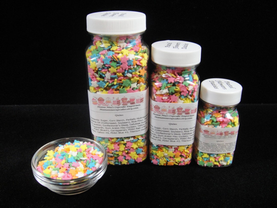 Pastel Flower Sprinkles, Daisy Sprinkles, Cake Pop Sprinkles, Cupcake ...