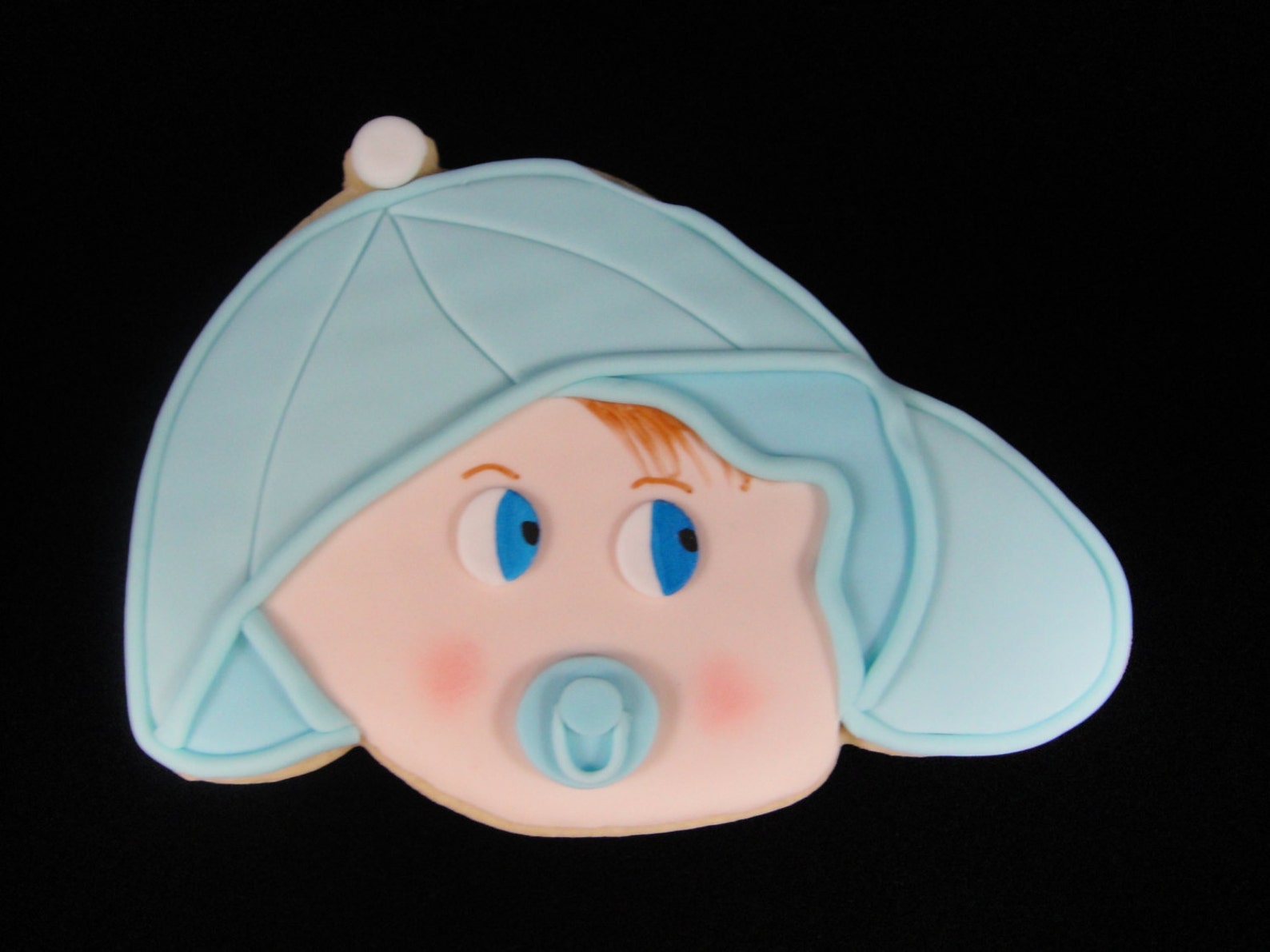 One Dozen Baby Boy With Pacifier Cookies Cookie Favors Party - Etsy