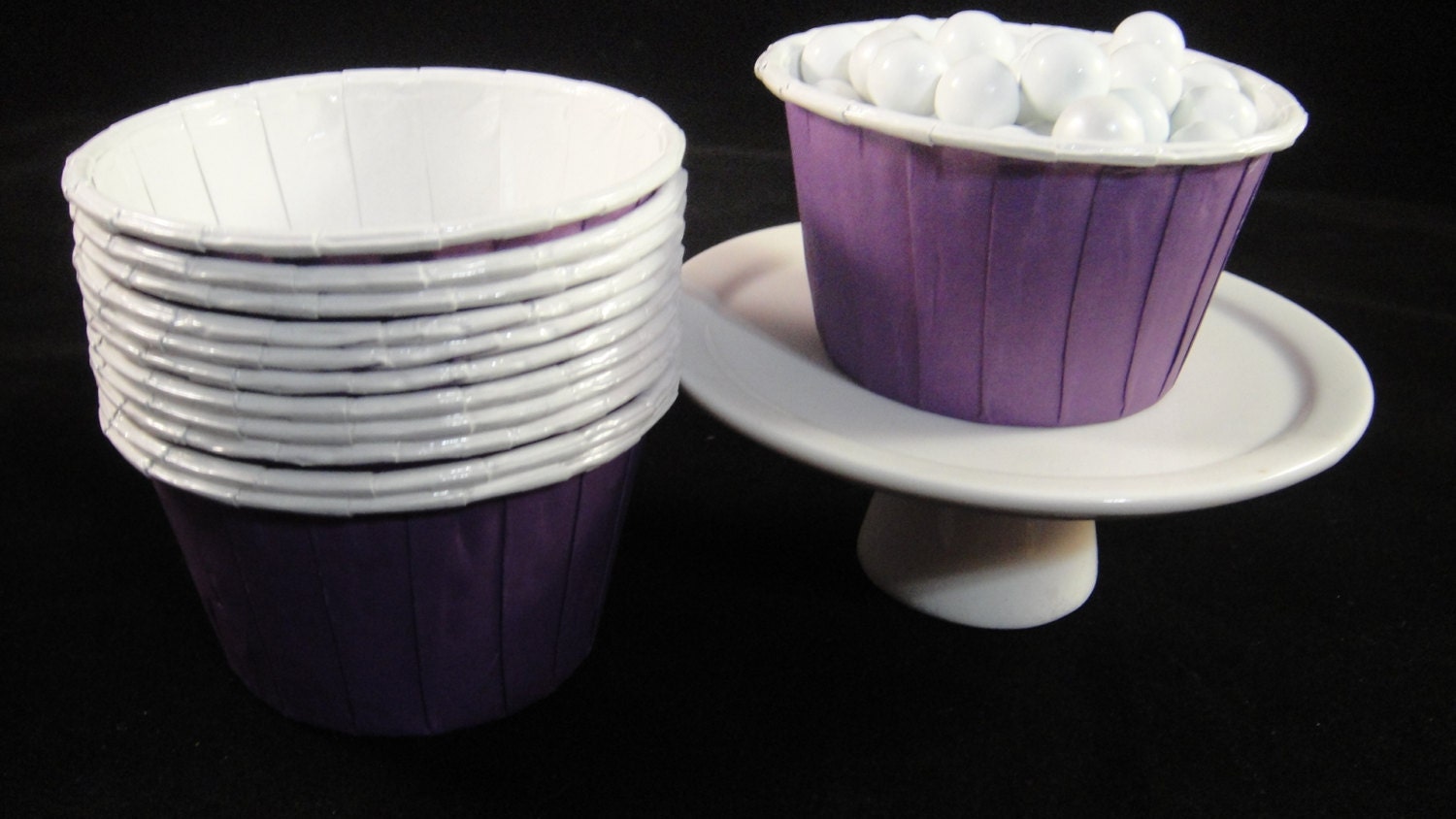 Purple Baking Cups Candy Cups Dip Cups Nut Cups Weddings | Etsy