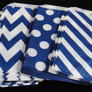 Navy Blue Favor Bags, Candy Buffet Bags, Candy Bags, Bakery Bags, Paper ...