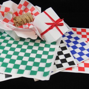 Premium Grease Resistant Paper Food Wrap, Check Paper Basket Liner ...