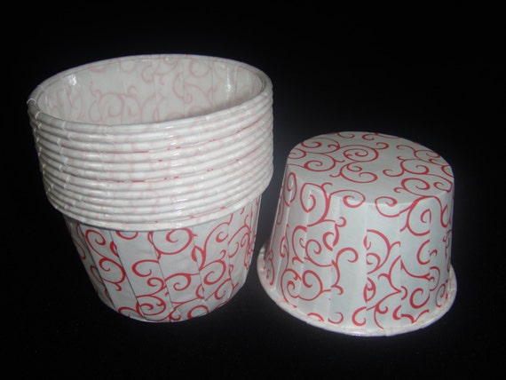 Red Swirl Baking/candy Cups Portion Cups Nut Cups Ice Cream | Etsy