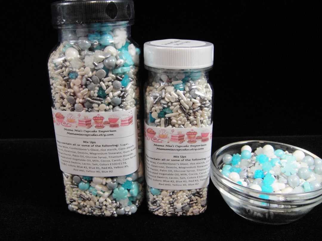 Snowflake Mix up Sprinkles, Cupcake Sprinkles, Rainbow Sprinkles, Heart ...