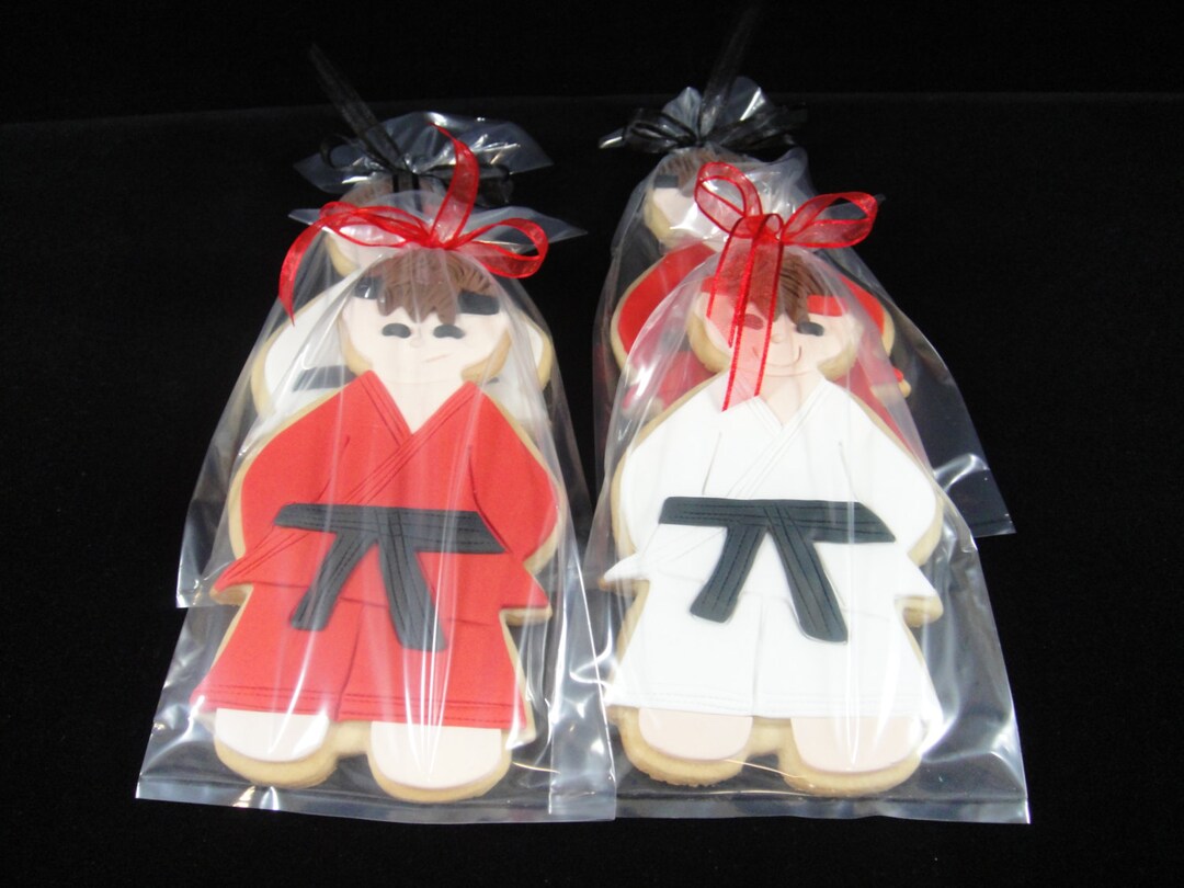 Ninja/karate Kid Cookies, Cookie Favors, Ninja Cookies, Party Favors ...