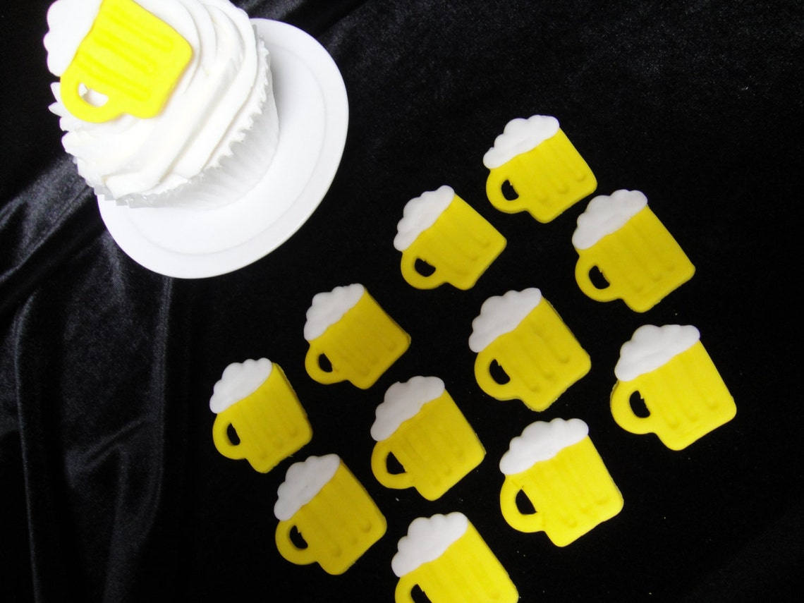 Beer Mug Fondant Cupcake Toppers - Etsy