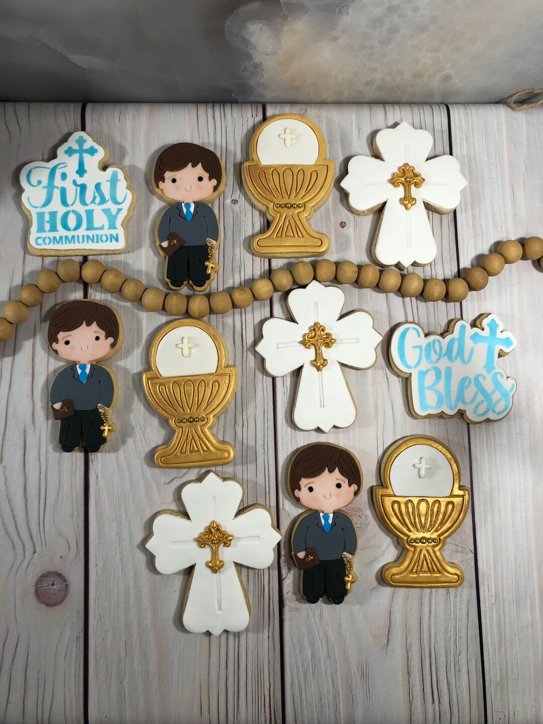 Boy First Communion Cookies, Confirmation Cookies, Baptism Cookies ...
