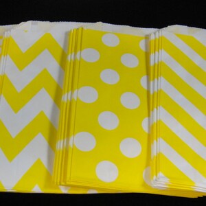 Yellow Favor Bags, Candy Buffet Bags, Candy Bags, Bakery Bags, Paper ...