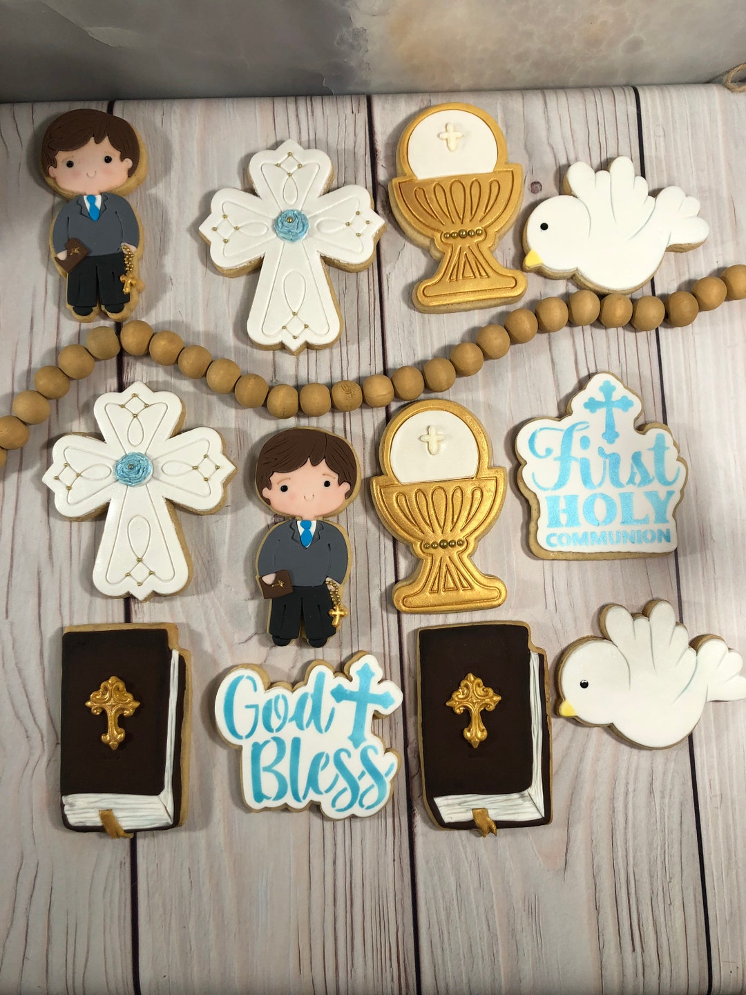 Boy First Communion Cookies, Confirmation Cookies, Baptism Cookies ...