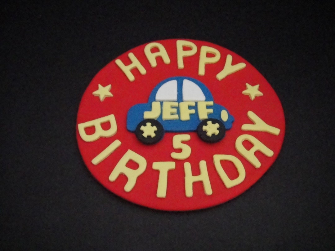 Fondant Car Cake Topper, Edible Car Topper, Cake Topper, Fondant Cake ...