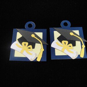 Graduation Tags Blue and Gold Graduation Tags Graduation - Etsy