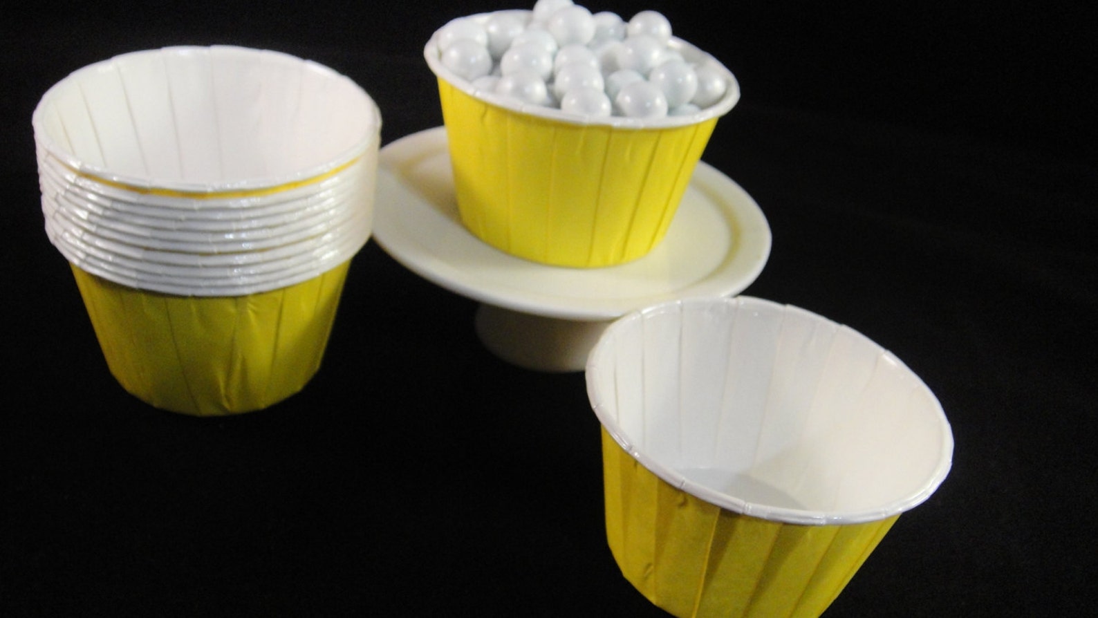 Yellow Baking Cups Candy Cups Dip Cups Nut Cups Weddings | Etsy