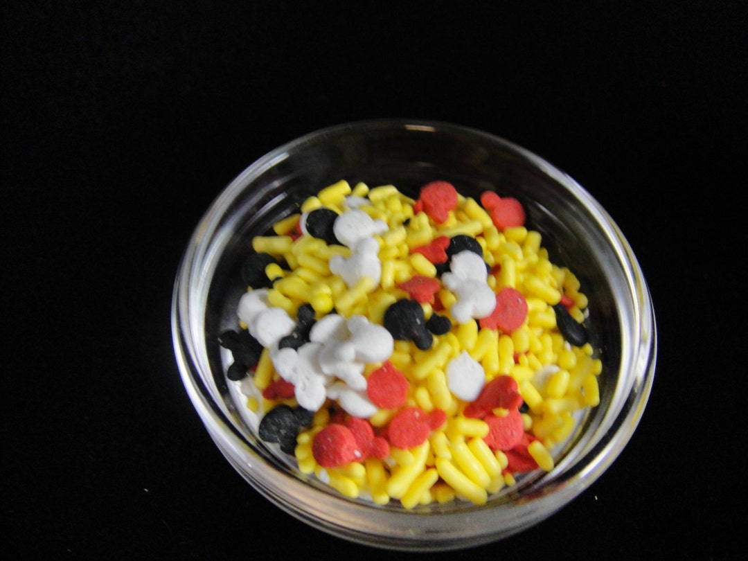 Mickey Mouse Shaped Sprinkles and Yellow Jimmies, Cupcake Sprinkles ...