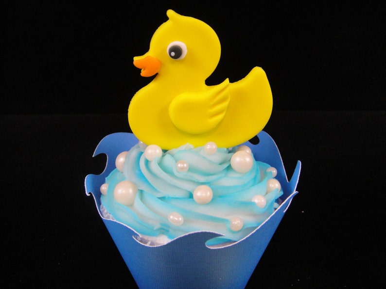 Edible Rubber Duckie Cupcake Toppers Fondant Toppers Cupcake - Etsy