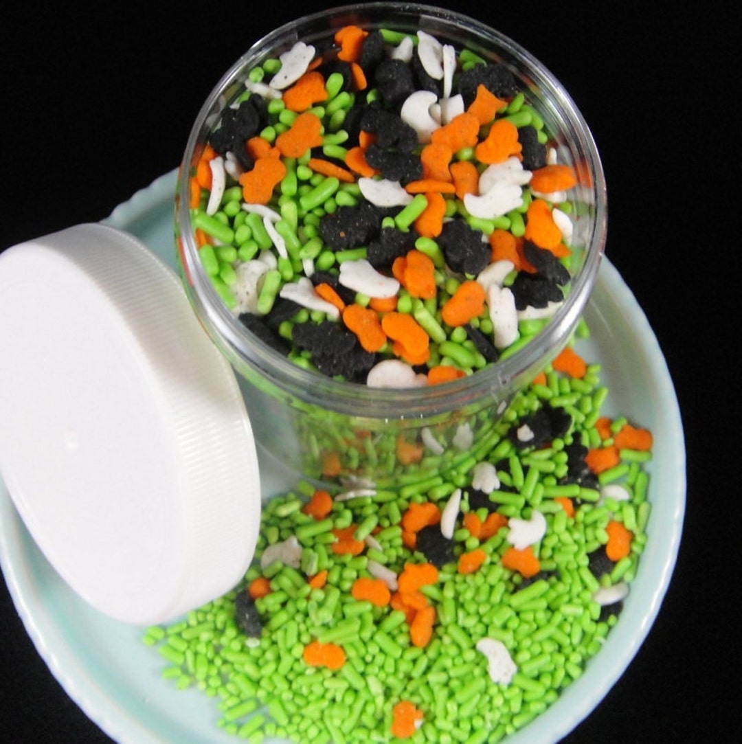 Halloween Sprinkle Mix 1, Ghosts, Bats, Pumpkins and Jimmies, Cupcake ...