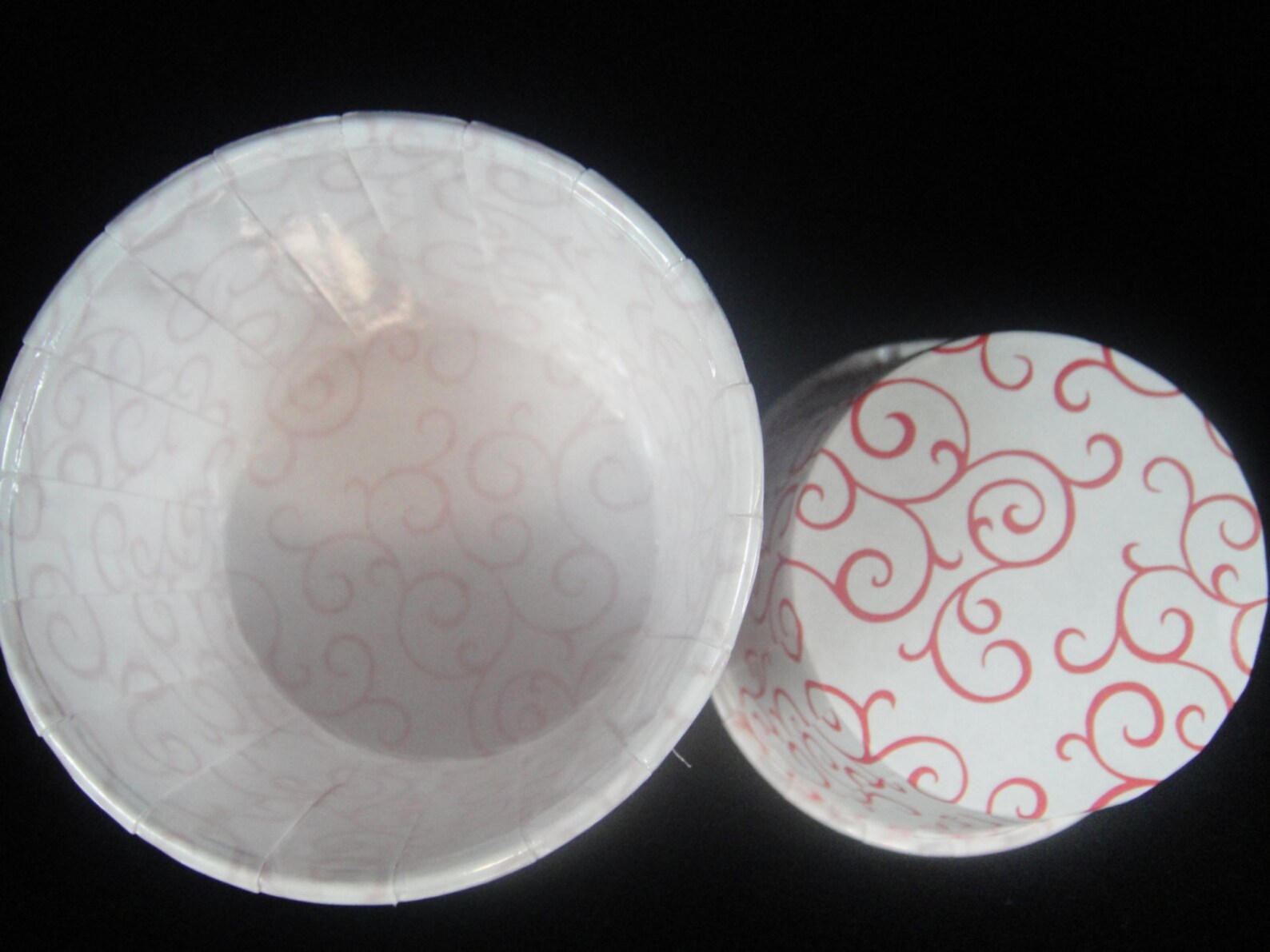 Red Swirl Baking/candy Cups Portion Cups Nut Cups Ice Cream - Etsy