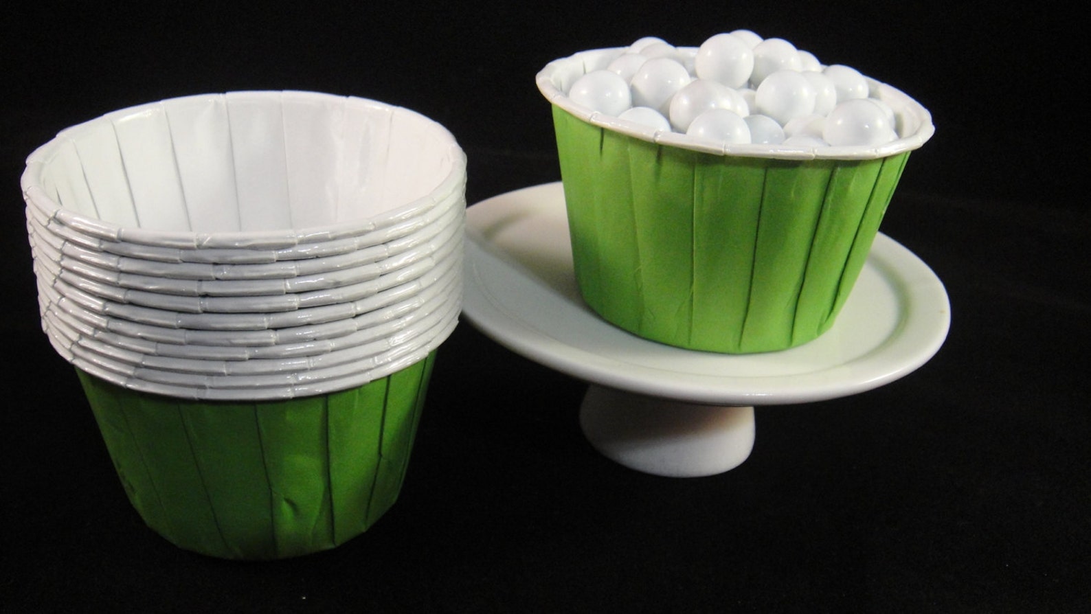 Green Baking Cups, Candy Cups, Dip Cups, Nut Cups, Weddings, Party Cups ...