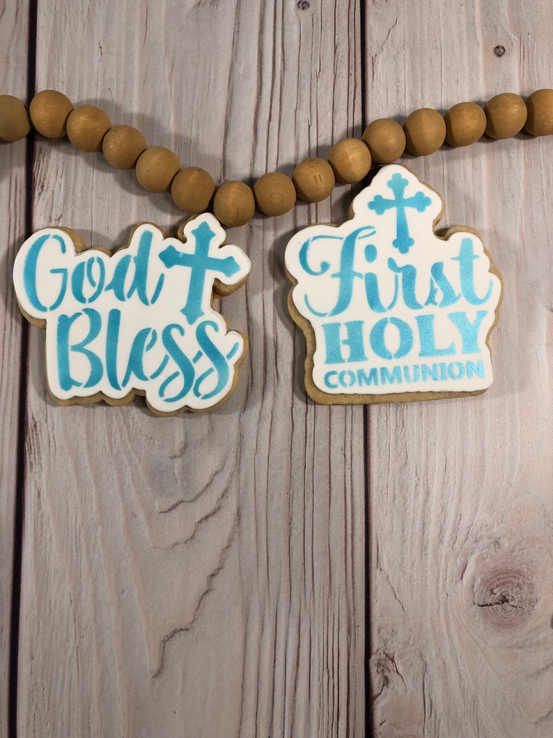 Boy First Communion Cookies Confirmation Cookies Baptism - Etsy