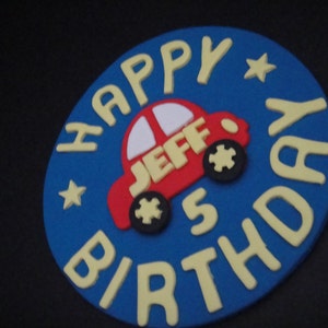 Fondant Car Cake Topper, Edible Car Topper, Cake Topper, Fondant Cake ...