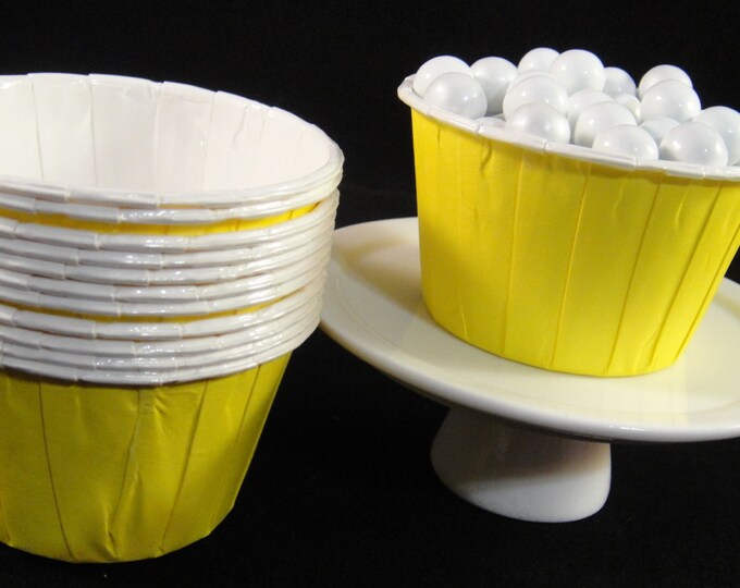 Yellow Baking Cups, Candy Cups, Dip Cups, Nut Cups, Weddings, Party ...