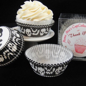 Skulls and Bats Cupcake Liners, Halloween, Halloween Party, Kids Party ...