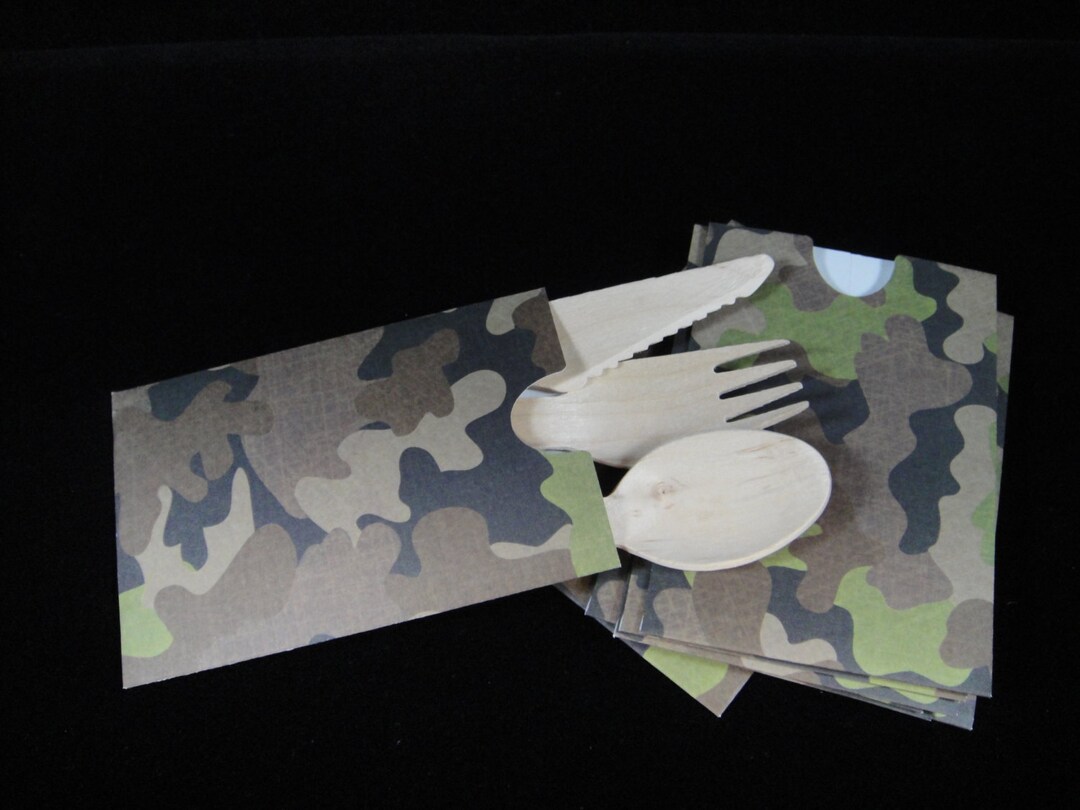 Camo Silverwar Bags, Silverware Holders, Golf Themed Party, Mini Bags ...