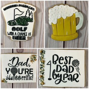 Golf Themed Cookies, Birthday Cookies, Father's Day Cookies. Golf ...