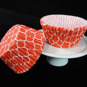 Red Moroccan Cupcake Liners, Cupcake Cups, Muffin Cups, Baking Cups ...