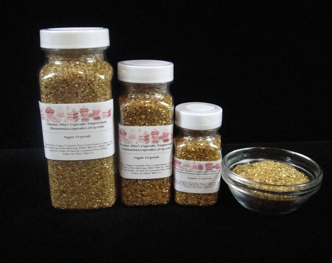 Gold Shimmer Course Sugar, Shimmer Sugar, Sanding Sugar, Glass Rimming ...